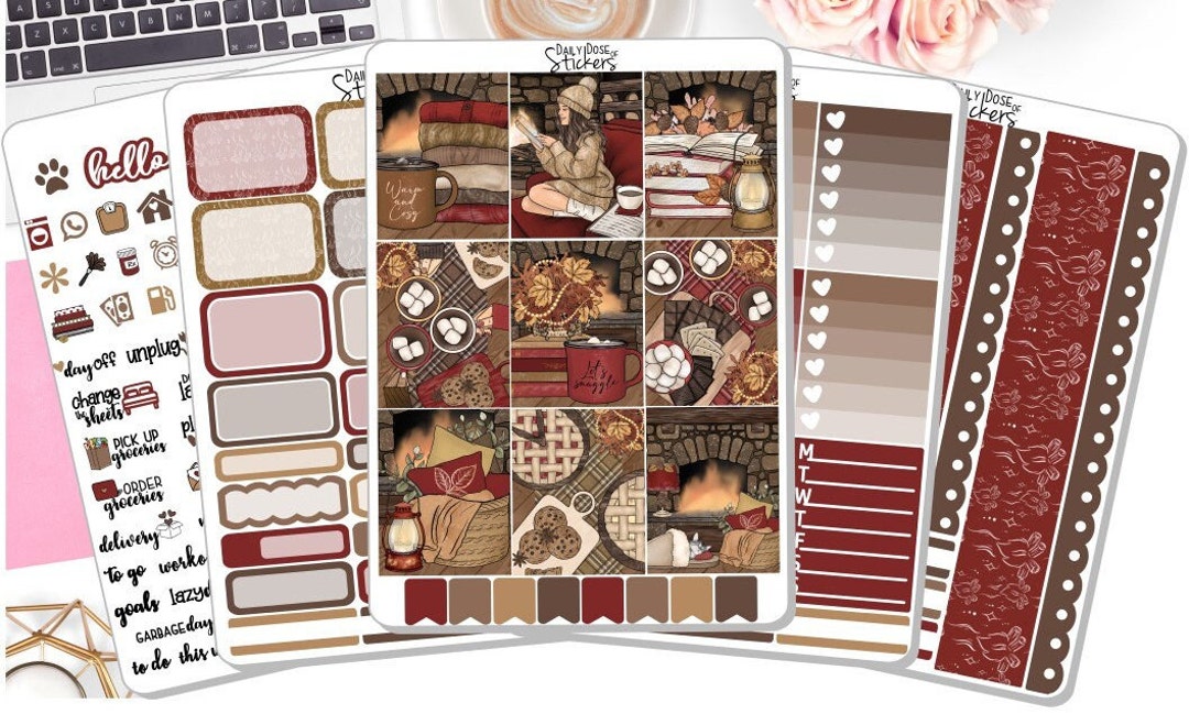 NEW! - Weekly Sticker Kit - Warm by the Fire - Stickers - Planner ...