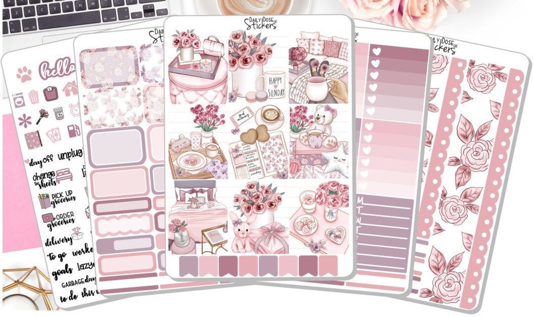 NEW! - Weekly Sticker Kit - Weekends - Relax - Floral Stickers ...