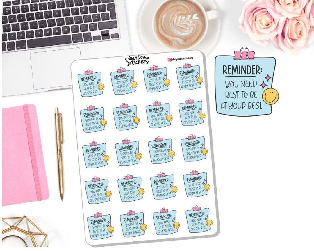 NEW! Daily Affirmation Quote Sticky Note Stickers - Self Care - Self ...