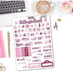 NEW Wake up and Be Happy Weekly Sticker Kit Sticker Kit Planner ...