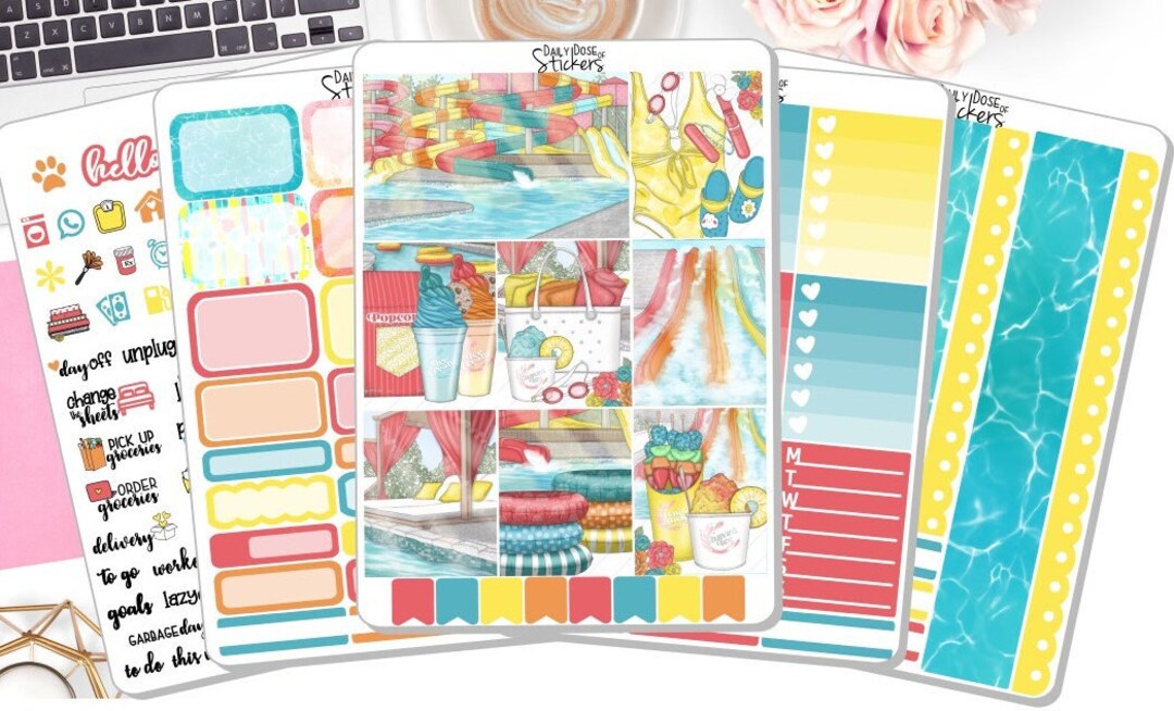 NEW! - Stickers - Weekly Sticker Kit - Waterpark - Summer - Sticker Kit ...