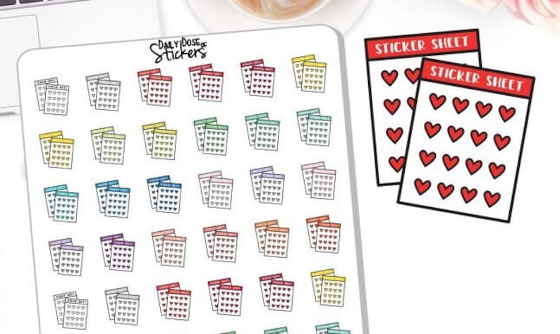 NEW! Sticker Sheet Icon Stickers - Sticker Icons - Sticker Sheet ...