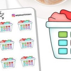 NEW! Laundry Basket Icons - Laundry Icon - Planner Stickers DD-00385B ...