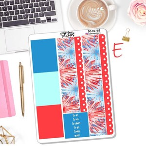NEW! - 4th of July Weekly Sticker Kit - Independence Day - Sticker Kit ...