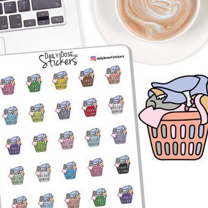 NEW! Laundry Basket Icons - Planner Stickers (DD-00516) - Etsy