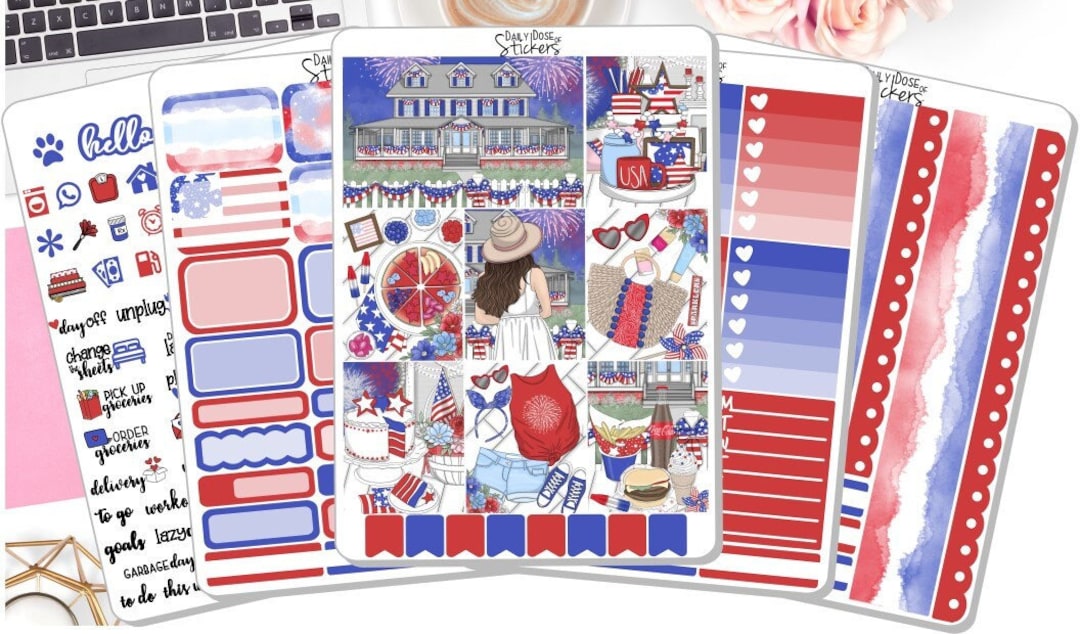 NEW! - Weekly Sticker Kit - Boom - 4th of July - July 4th - Summer ...