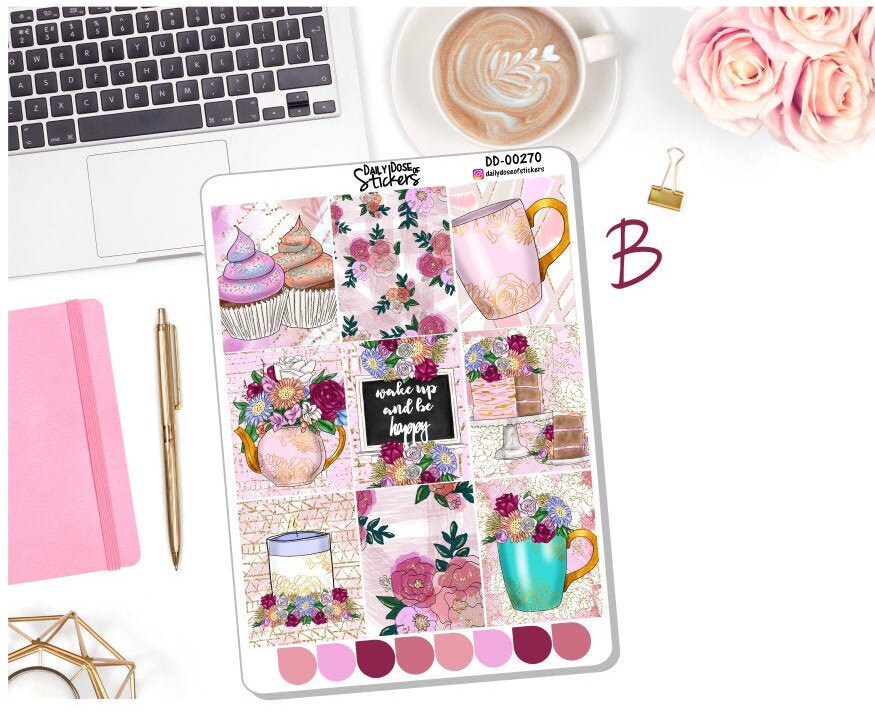 NEW Wake up and Be Happy Weekly Sticker Kit Sticker Kit | Etsy