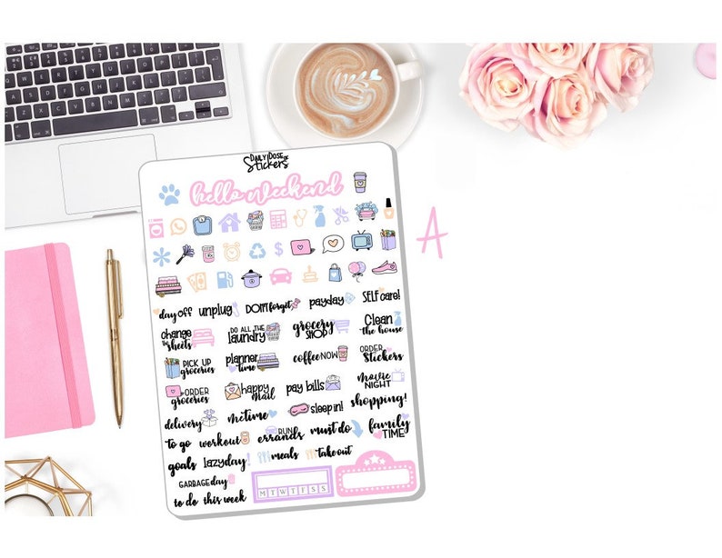 Weekly Sticker Kit - Planner Space - Home Office - Planner - Sticker ...