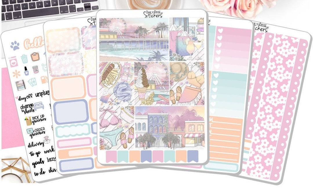 Weekly Sticker Kit - Boardwalk - Summer Sticker Kit - Weekly Sticker ...