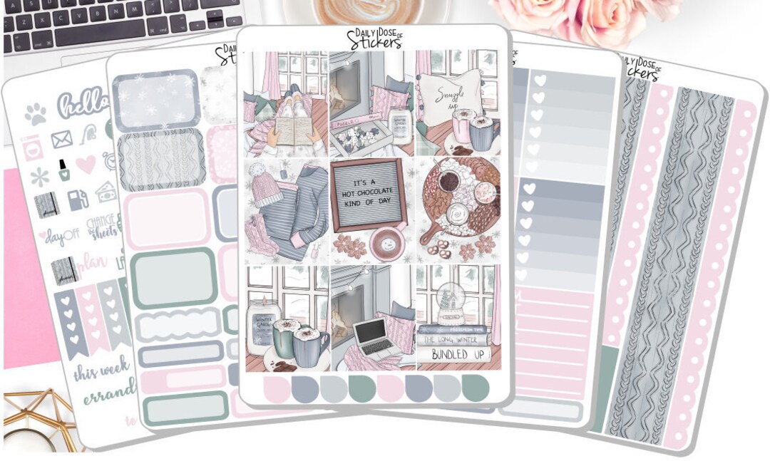 NEW! - Winter Weekly Sticker Kit - Cozy Winter - Winter Sticker Kit ...