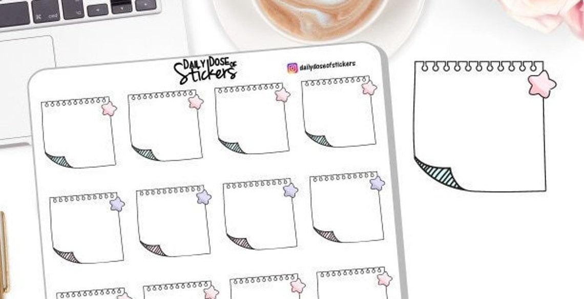 New! Sticky Note Stickers - Sticky Note Stickers - Planner Stickers ...