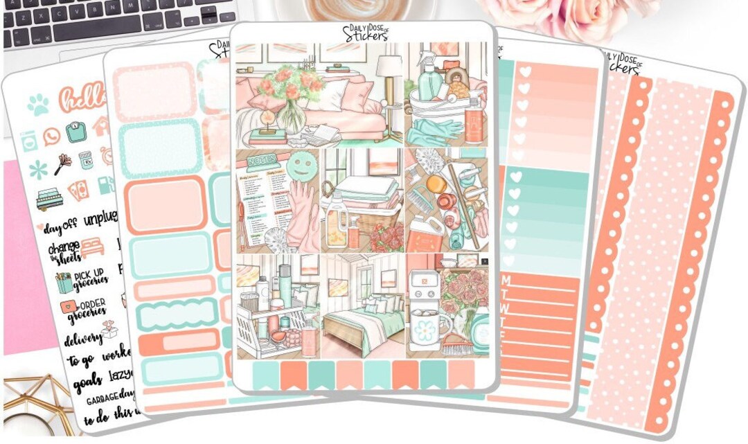 Weekly Sticker Kit - Squeaky Clean - Cleaning - Spring - Sticker Kit ...