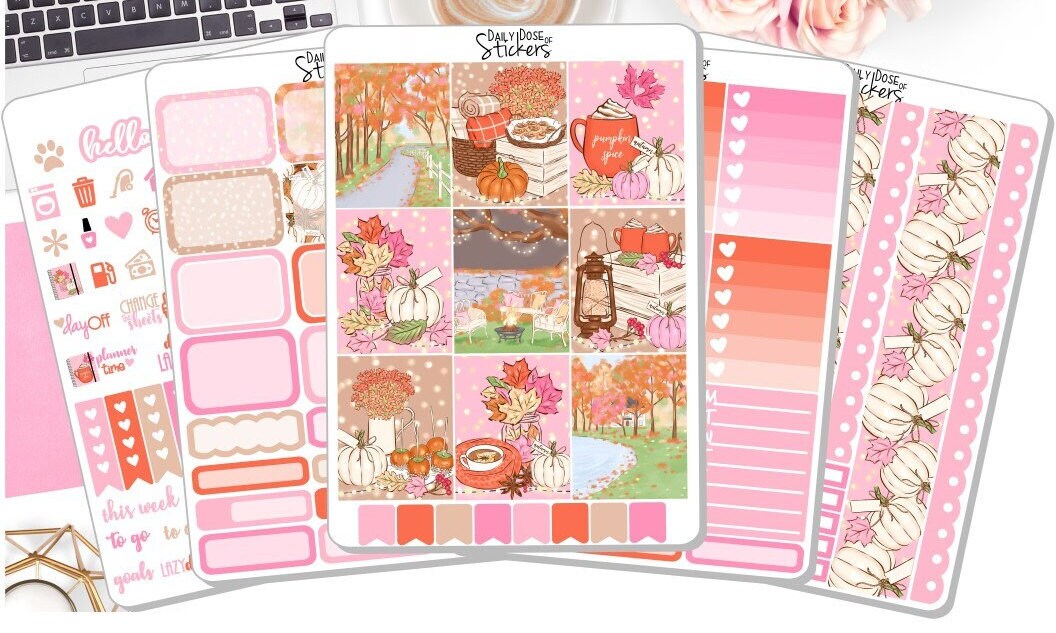 NEW Fall Weekly Sticker Kit Pumpkin Season Fall | Etsy
