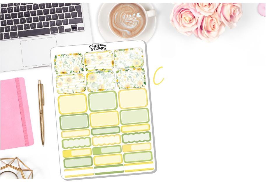 NEW! - Weekly Sticker Kit - Sunny Days - Sunflowers - Spring Summer ...