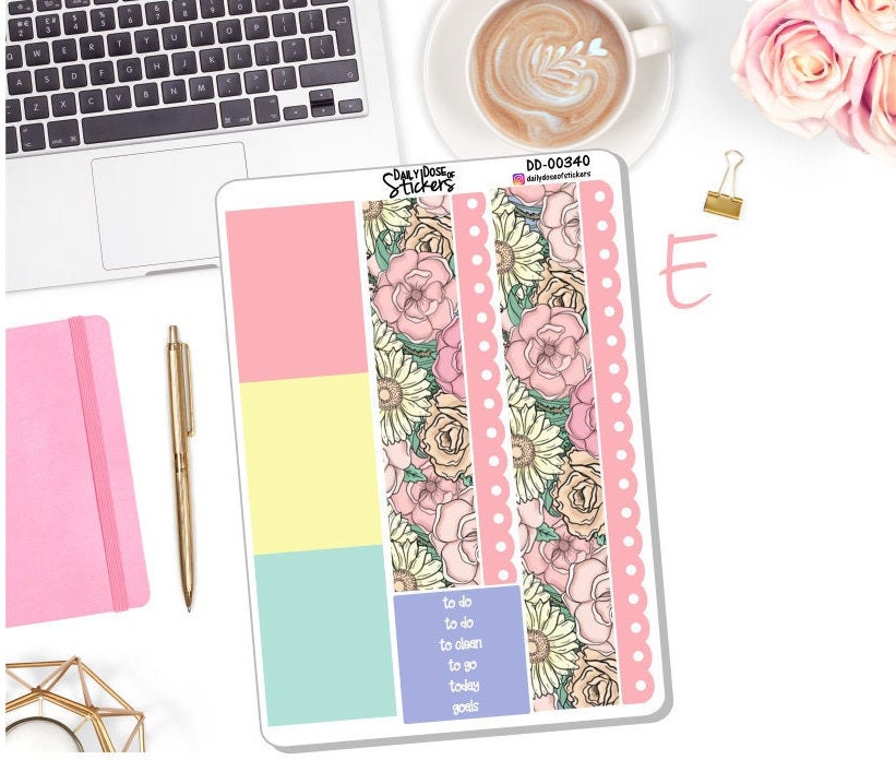 NEW Floral Sticker Kit Rain Makes Everything Beautiful | Etsy