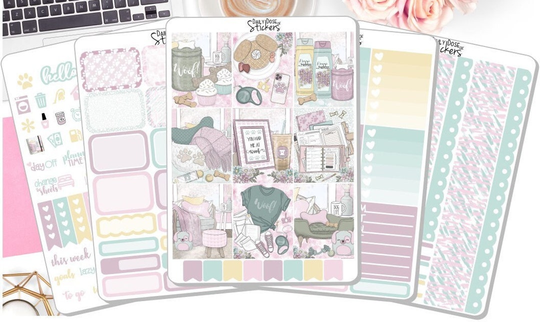 NEW! - Weekly Sticker Kit - Woof - Dog Weekly Kit - Dog Stickers ...