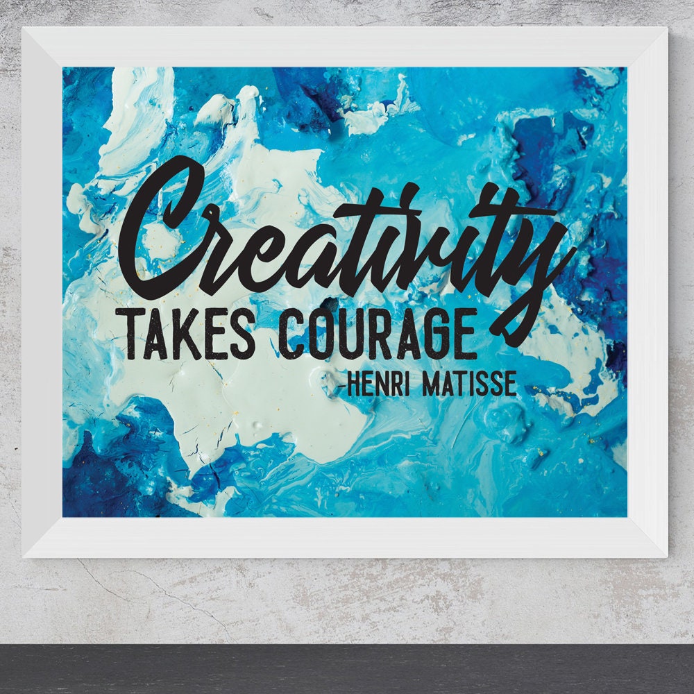 Creativity Takes Courage Henri Matisse Printable Landscape - Etsy