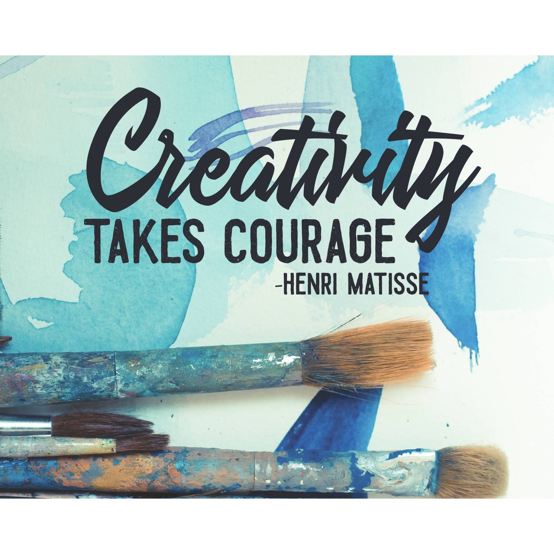 Creativity Takes Courage Henri Matisse Paintbrush Printable | Etsy