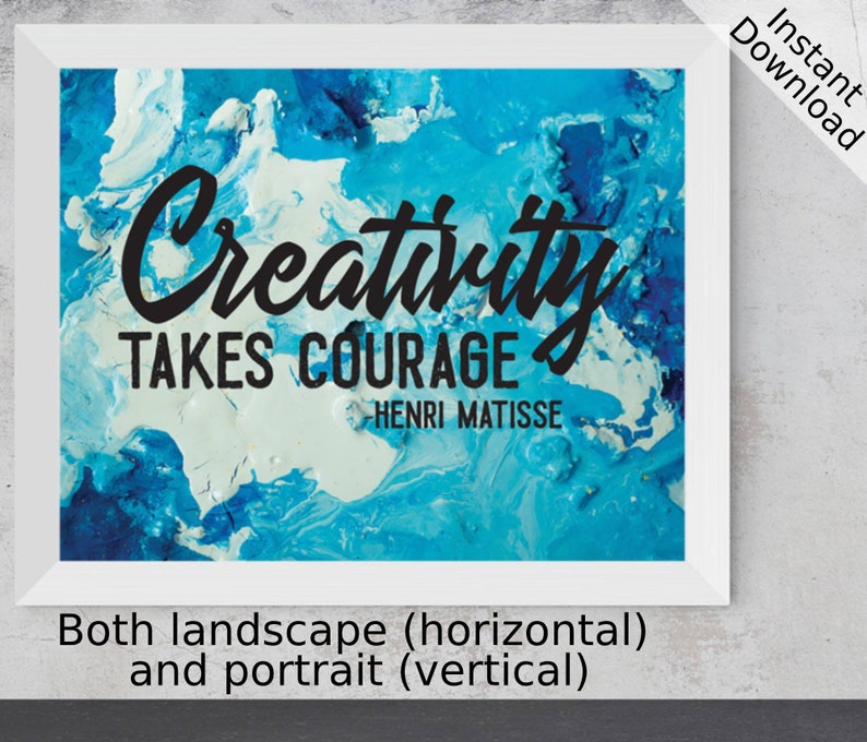 Creativity Takes Courage - Henri Matisse Printable, Landscape and ...