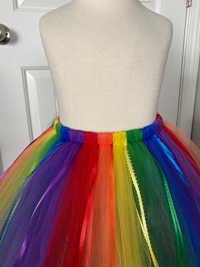 Adult Rainbow Tulle Tutu With Ribbon, Party Costume - Etsy