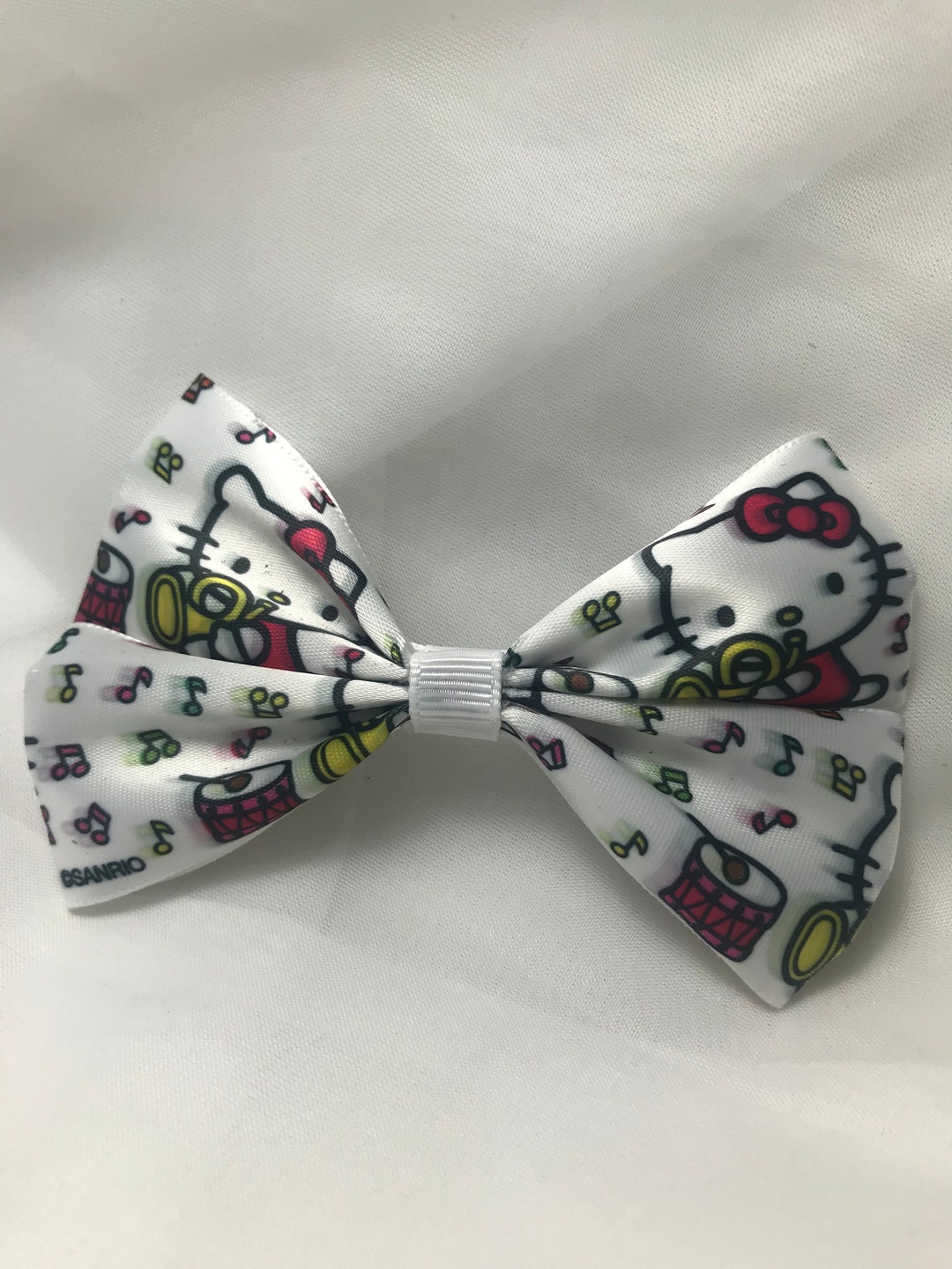 White Cat With Drum Hair Bow, Toddler Children's Bow - Etsy