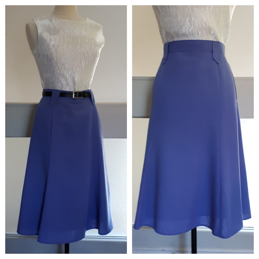 Vintage Purple Lilac Tone Skirt by Jacques Vert 1980's Fitted N Flared ...