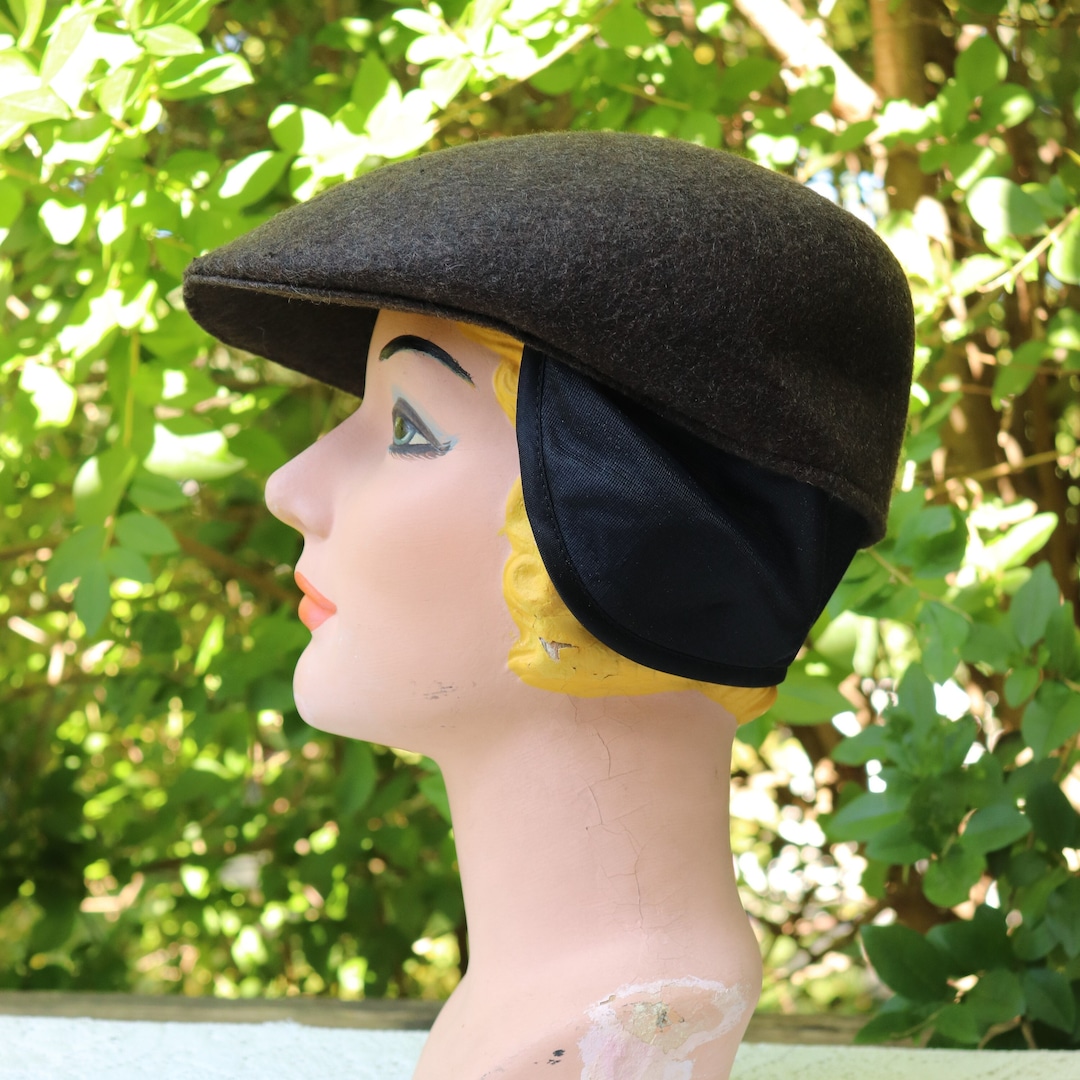 1980's Brown Wool Ascot Cap Winter Cap With Ear Flaps - Etsy