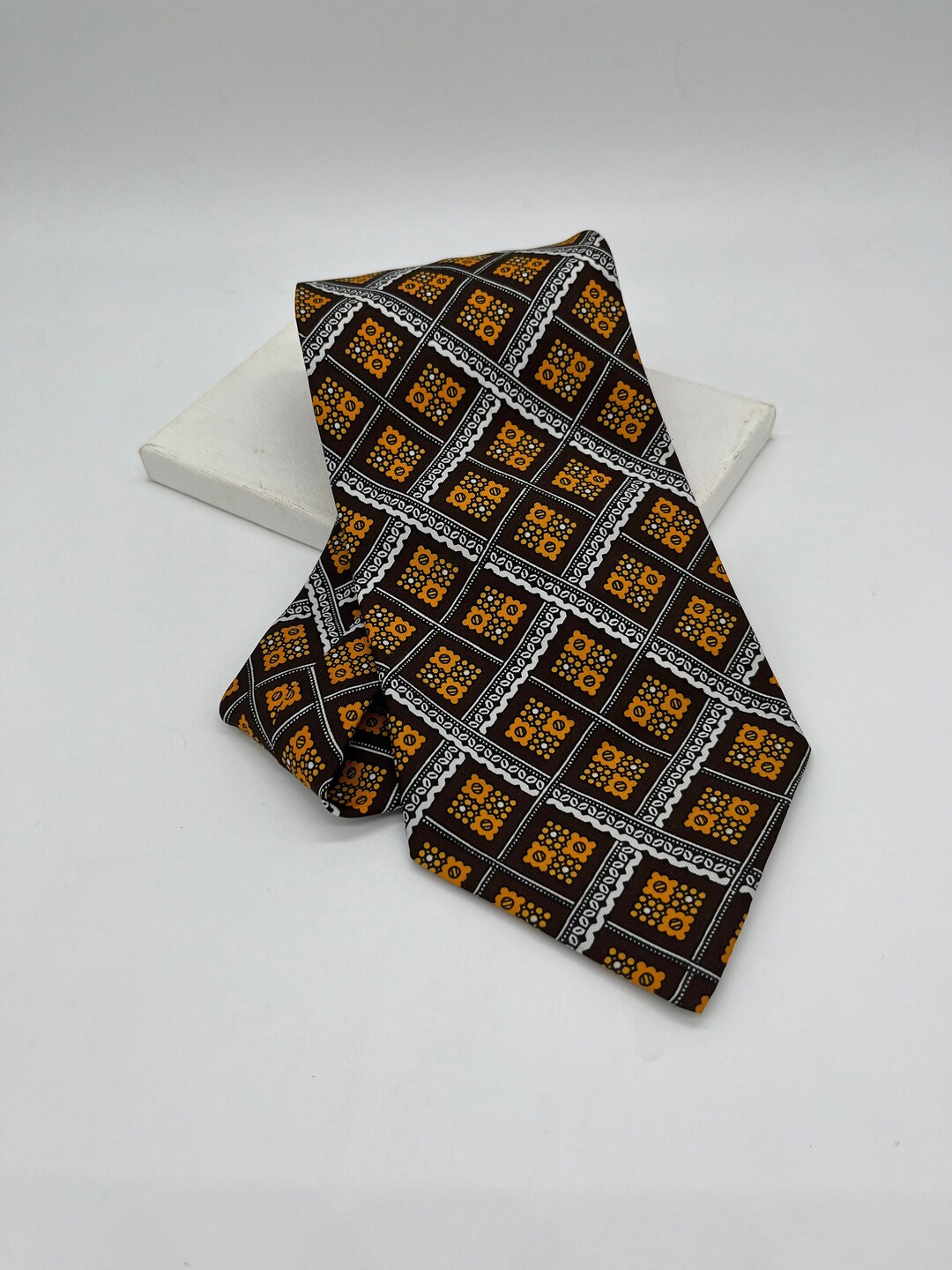 Vintage 70s Mod Tie by Pegasus Retro Floral Pattern Tie - Etsy