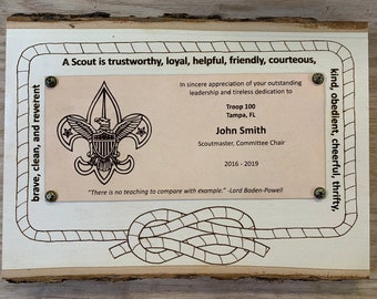 Boy Scout Plaque - Etsy