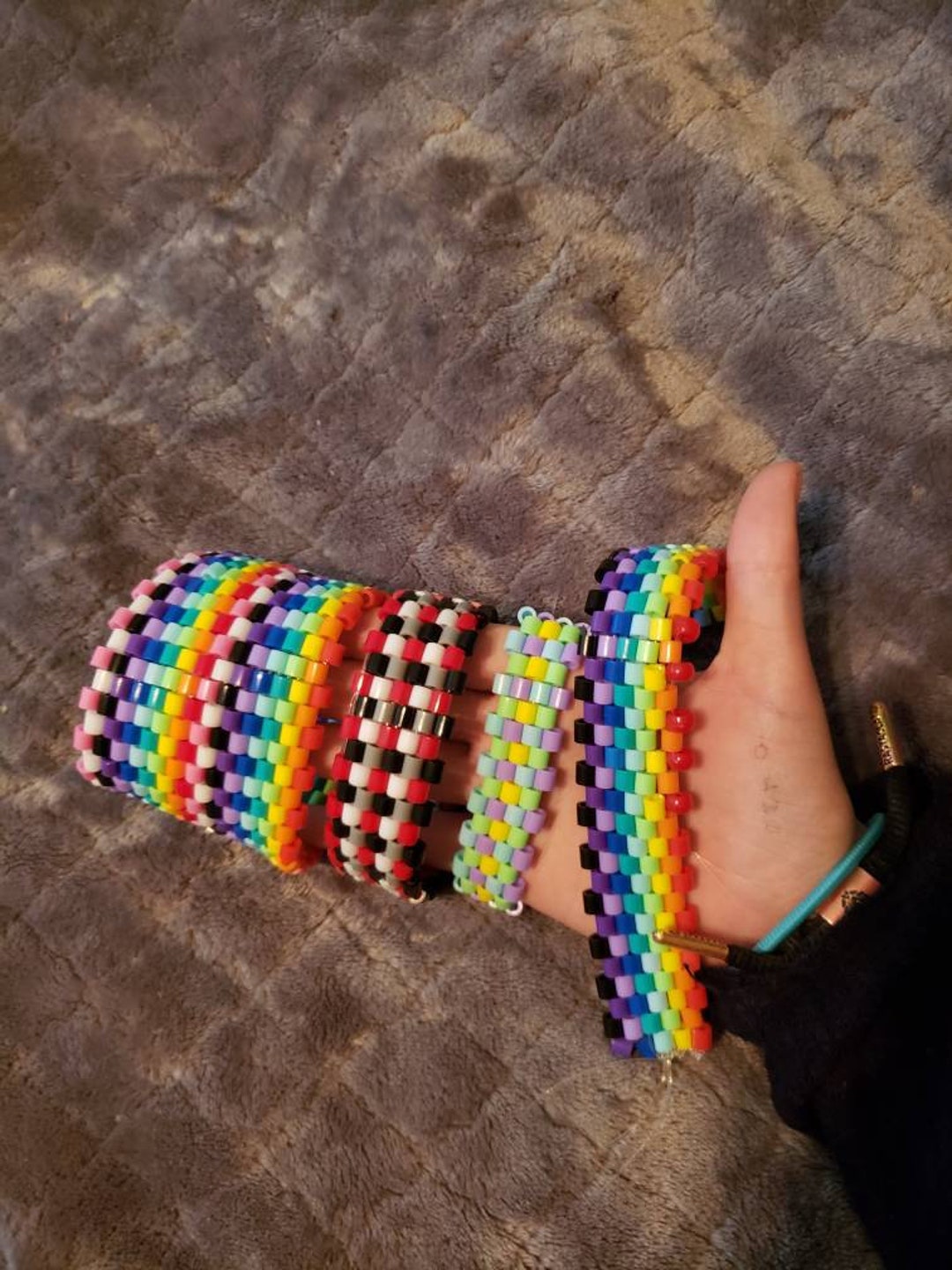 Assorted Perler Braclet Cuffs - Etsy