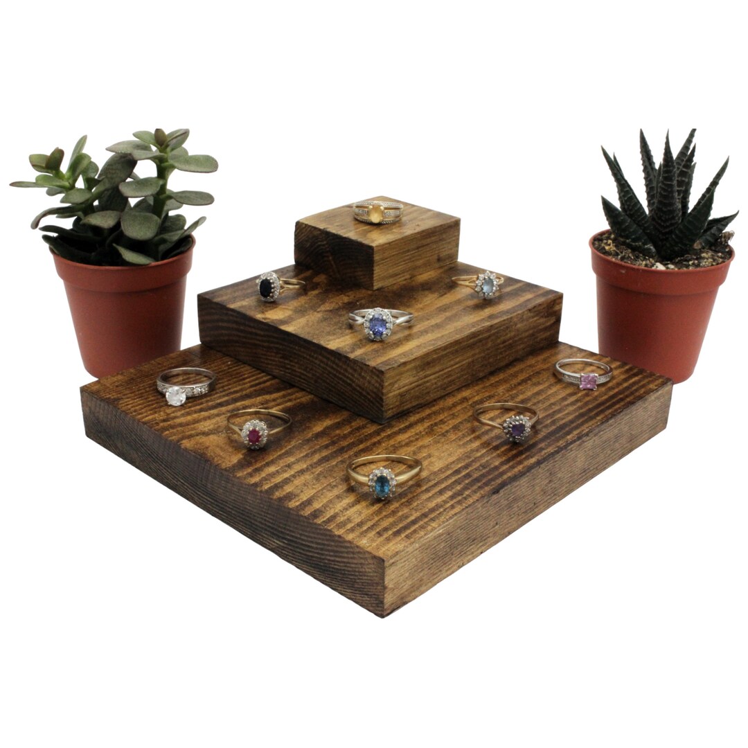 3 Tier Ring Display Corner | Jewellery Display - Etsy UK