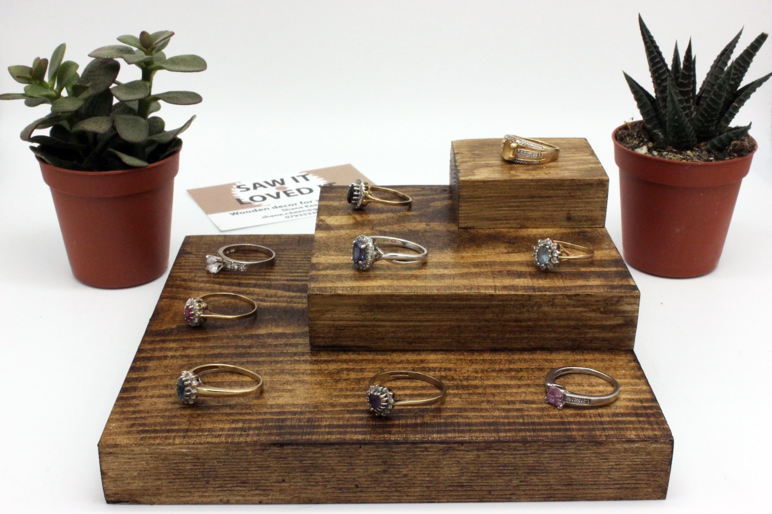 3 Tier Ring Display Corner Jewellery Display - Etsy UK