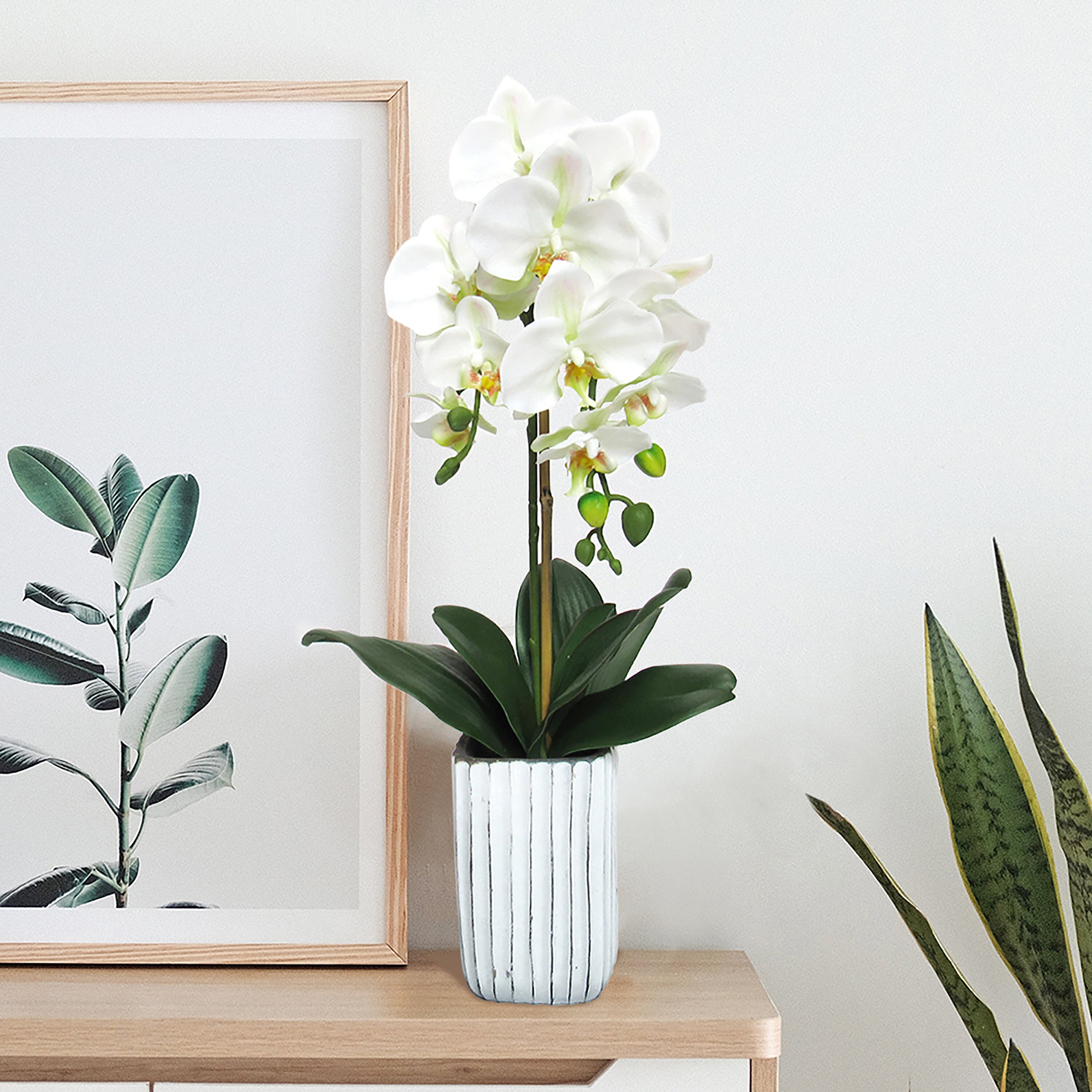 Artificial Phalaenopsis Orchid Flower Arrangement in Embossed | Etsy