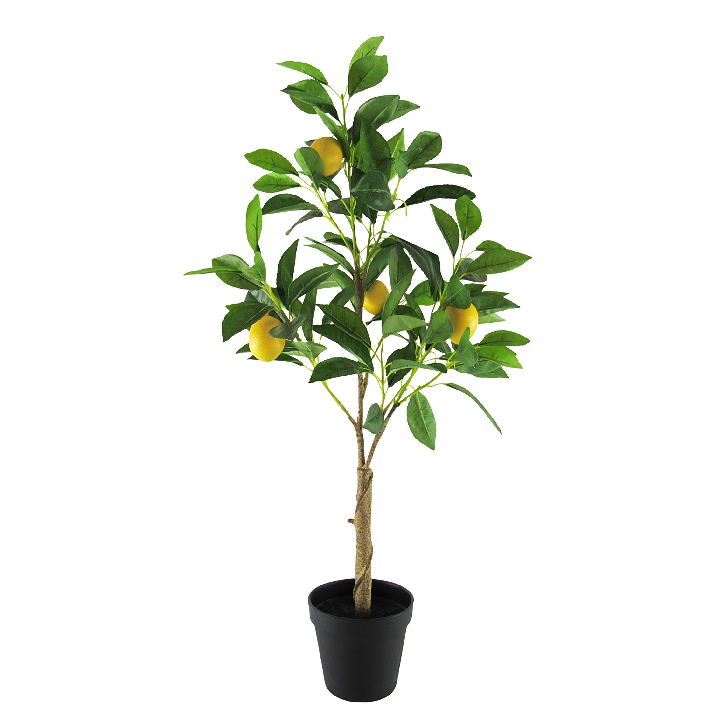 Real Touch Artificial Lemon Tree in Black Pot Faux Lemon | Etsy