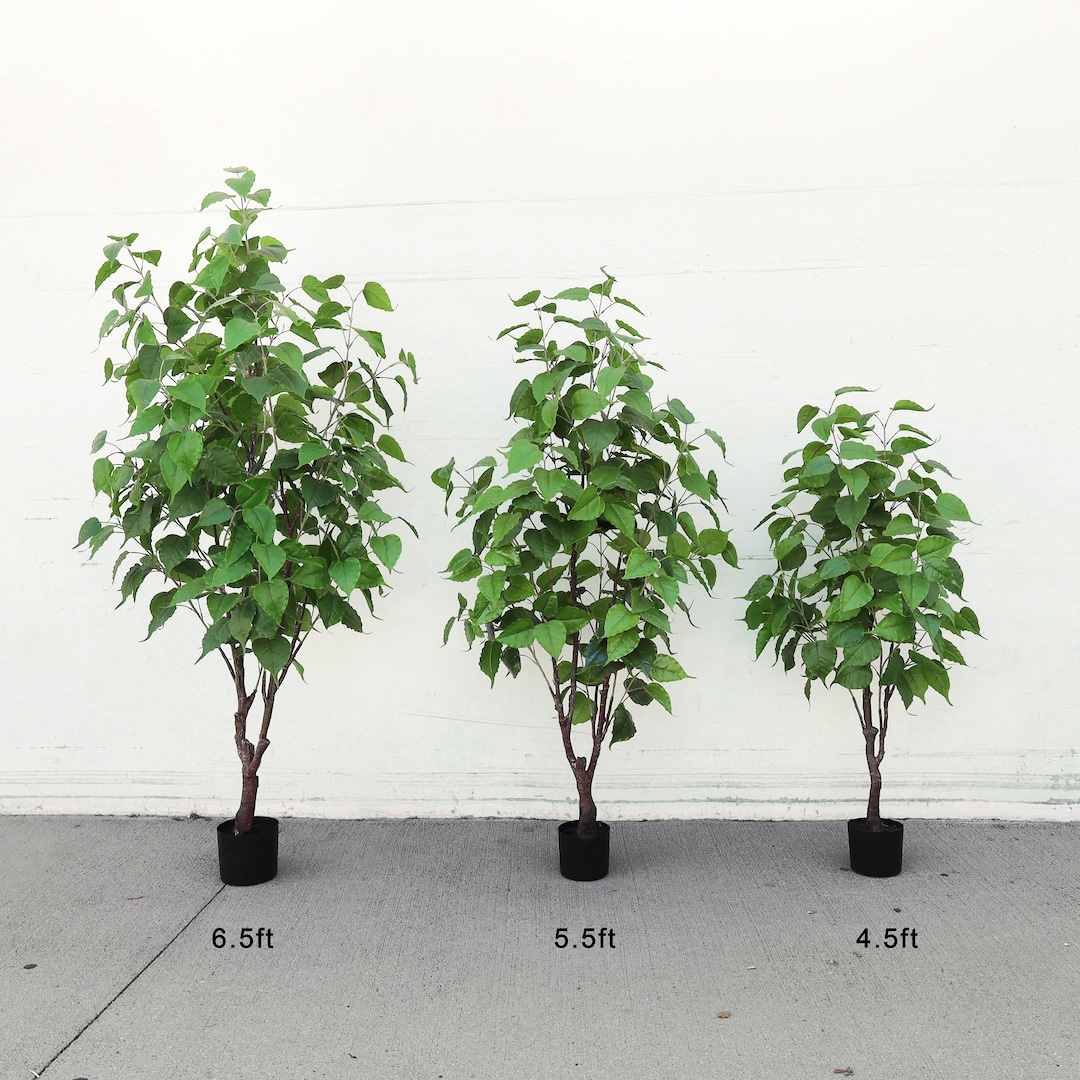 Artificial Birch Leaf Tree in Black Pot | Fake Birch Tree | Faux Birch ...