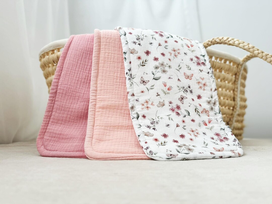 Burping Towel, Newborn Feeding Cloth, Baby Girl Burp Cloth, Muslin ...
