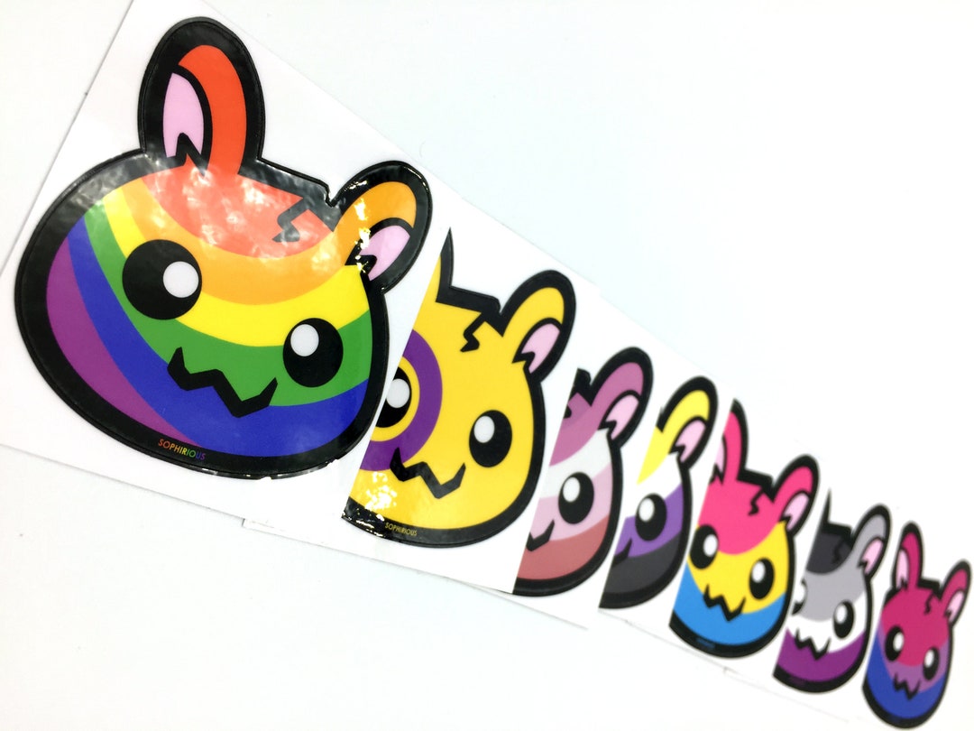 Pride LGBT Flag Colors Hamster Animal Original Design Die Cut Vinyl ...