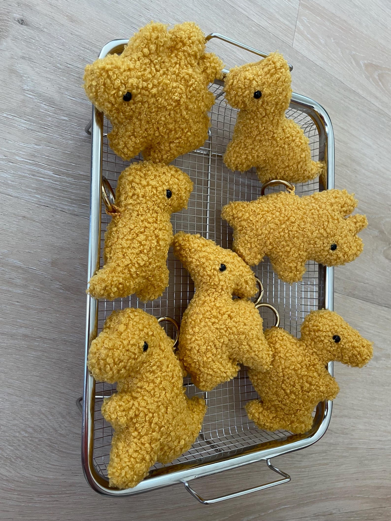 Dino Nuggie and Friends Handmade Plush Keychain - Etsy