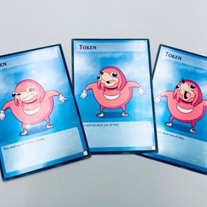 Knuckles Meme & Queen Yugioh Custom Handmade Foil Full Art Token Parody ...