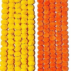 Artificial Marigold Flower Garland Strings for Decoration , Diwali ...