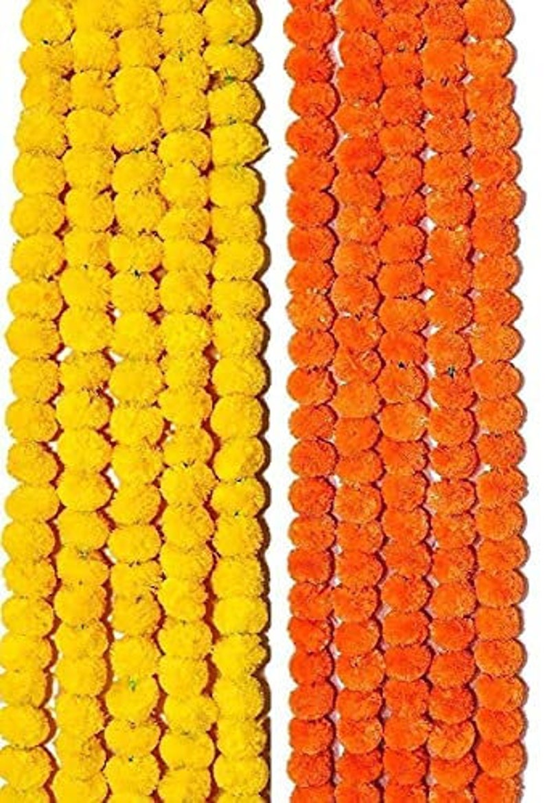 Artificial Marigold Flower Garland Strings for Decoration , Diwali ...