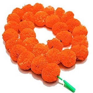 Artificial Marigold Flower Garland Strings for Decoration , Diwali ...