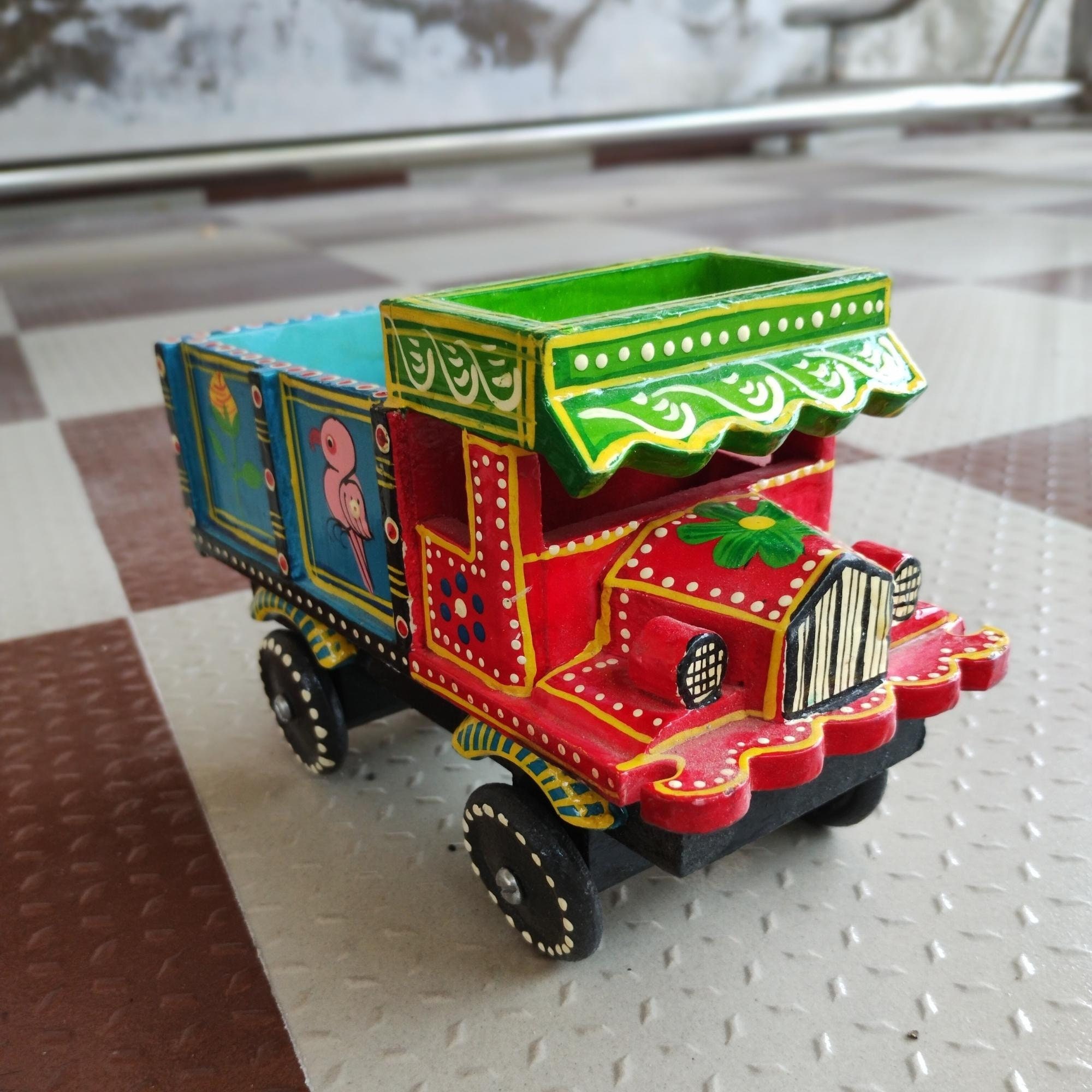Hand Painted Wooden Indian Truck Decor Art Eid Diwali Gift, and for ...