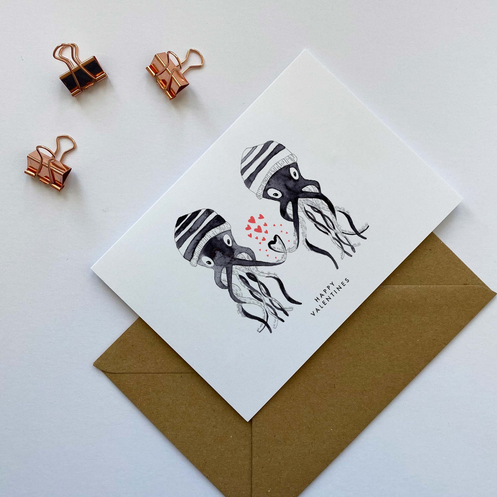 Olly the Octopus kissing girlfriend Octopus Illustrated | Etsy