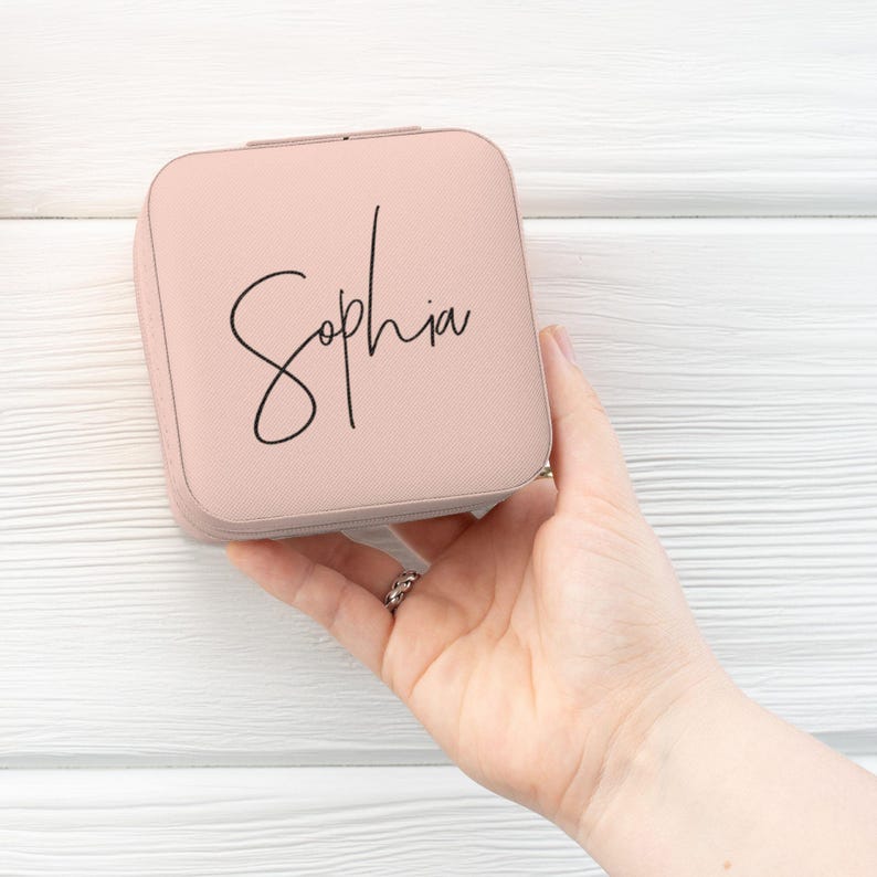 Personalized Jewelry Box, Custom Jewelry Box for Travel Small, Jewelry ...