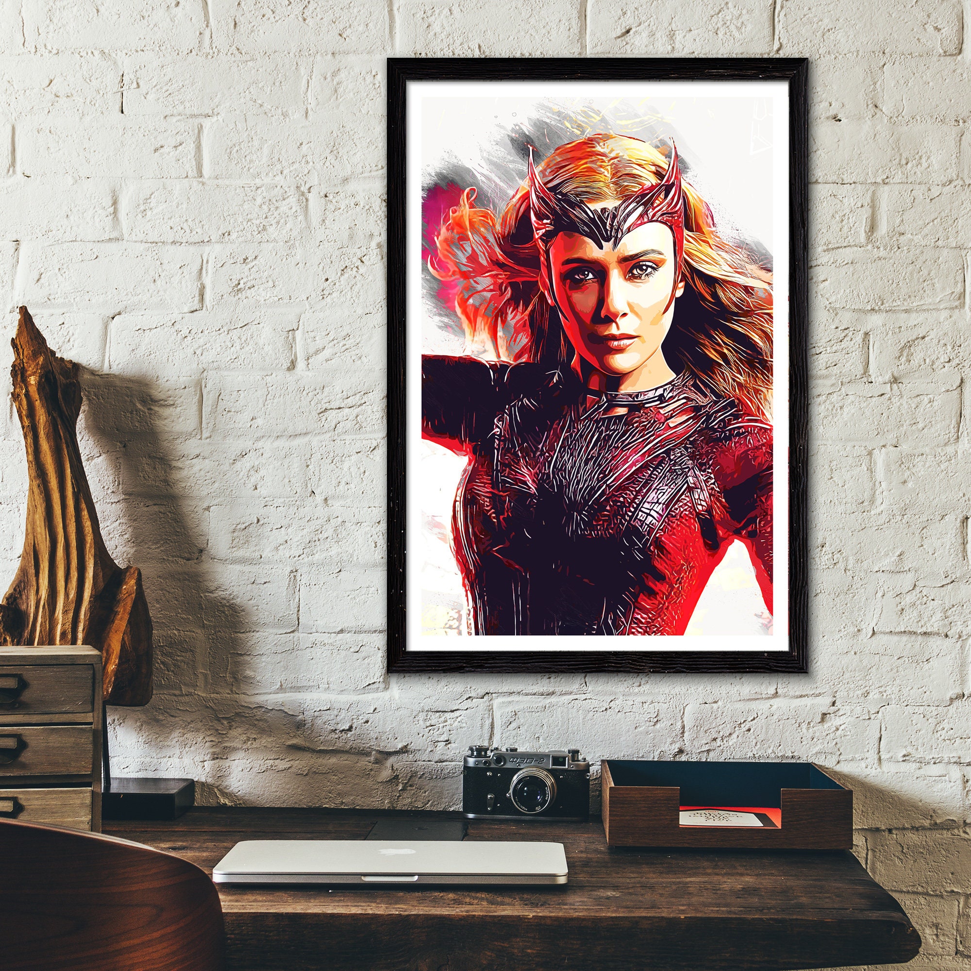 Marvel Poster Wanda Maximoff Scarlet Witch . This Marvel Wall - Etsy