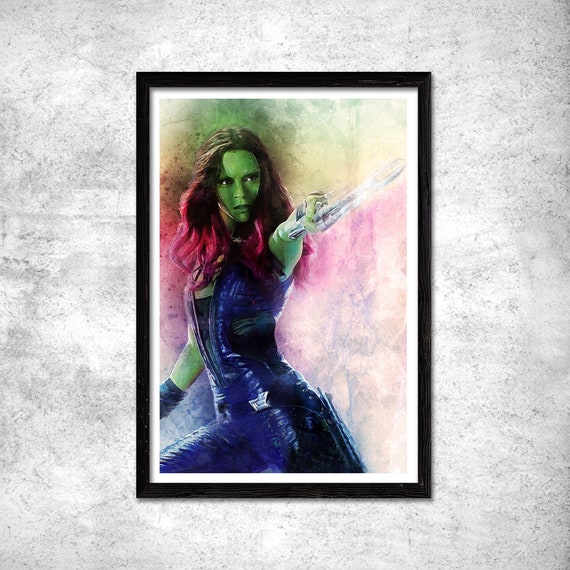 Gamora Poster Marvel and Guardians of the Galaxy. This Marvel - Etsy UK