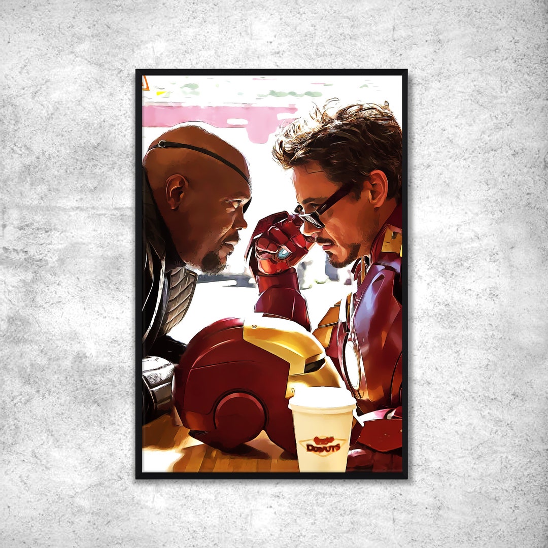 Iron Man Tony Stark VS Nick Fury Poster Marvel Avengers. This - Etsy ...
