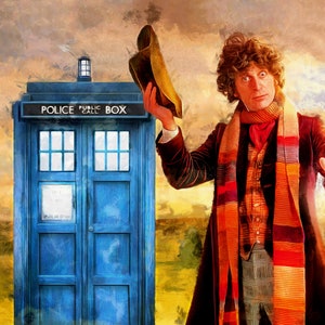 Doctor Who Poster Tardis. Tom Baker Doctor Who Time Lord Wall Art ...