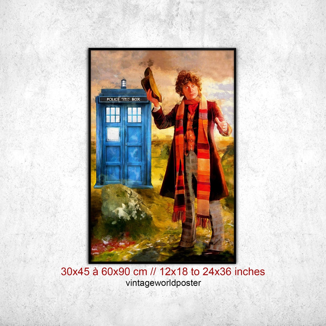 Doctor Who Poster Tardis. Tom Baker Doctor Who Time Lord Wall Art ...